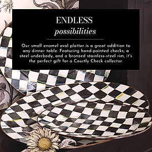 MACKENZIE-CHILDS Courtly Check Enamel Oval Platter - Small