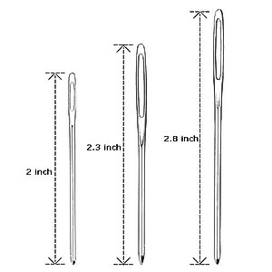 Hekisn Large-Eye Blunt Needles, 6 Piece Pro Quality Stainless Steel Yarn Knitting Needles, Sewing Needles, Crafting Knitting Weaving Stringing Needles (6 Pieces)