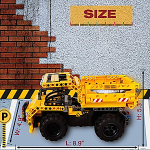 BIRANCO. Dump Truck Building Set with Remote Control, Fun STEM Engineering Construction Toys for Boys and Girls Ages 6-12 Years Old and up, Best Toy Gift for Kids, Activity Game