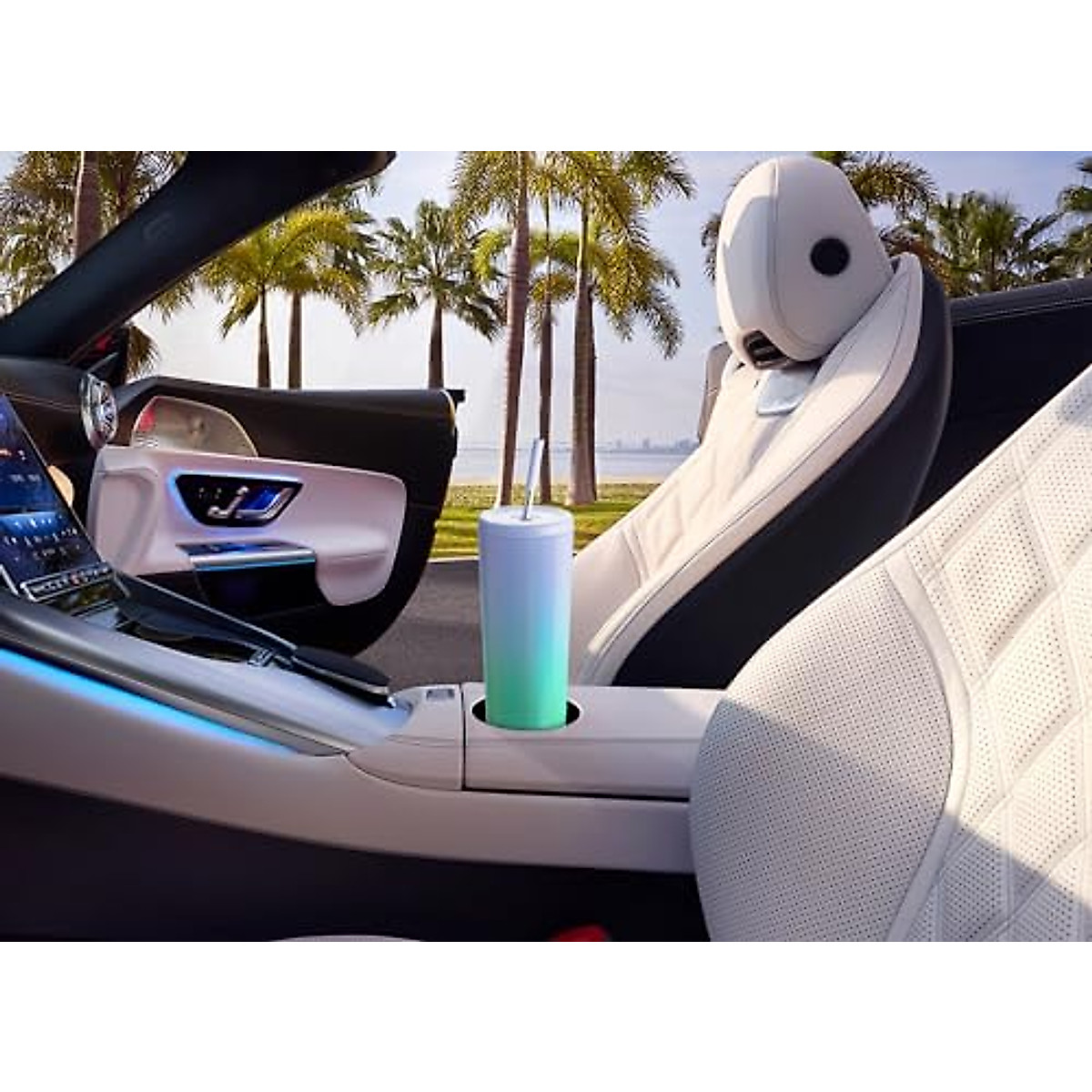 Meoky 30 oz Insulated Tumbler with Lid and Straw, Stainless Steel Vacuum Insulated Tumbler, Keeps Cold for 24 Hours, 100% Leak Proof, Fits in Car Cup Holder (Fairyland)