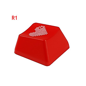 Mechkeeb Love Heart OEM Profile Keycaps 1.6mm Thickness Backlit Shine Through Keycaps Esc WASD Arrow for MX Mechanical Gaming Keyboard (Red Arrow 4 pcs)