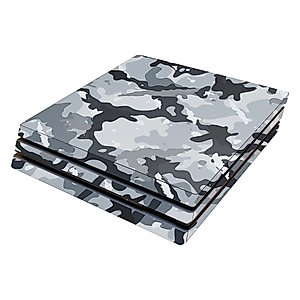 MightySkins Skin Compatible with Sony PS4 Pro Console - Gray Camouflage | Protective, Durable, and Unique Vinyl Decal wrap Cover | Easy to Apply, Remove, and Change Styles | Made in The USA