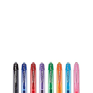 Paper Mate 1746323 Gel Retractable Pen.7mm Point, 8/PK, Assorted