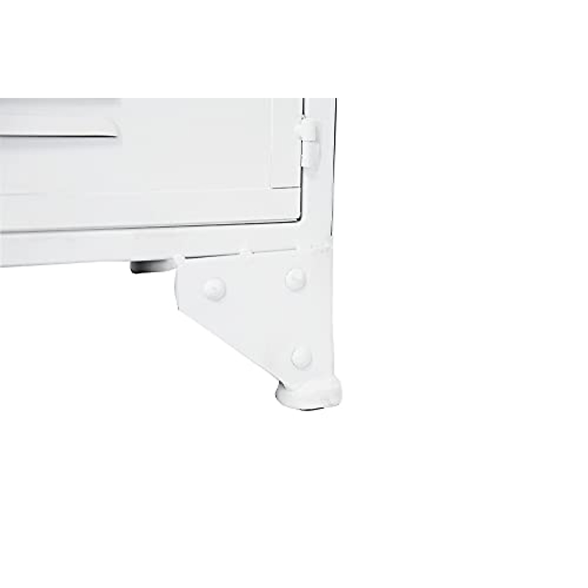 Creative Co-Op Metal Shelves & 4 Doors Cabinets and Shelf Units, White