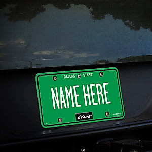 Rico Industries NHL Hockey Dallas Stars Personalized Metal Auto Tag 8.5" x 11" - Great for Truck/Car/SUV