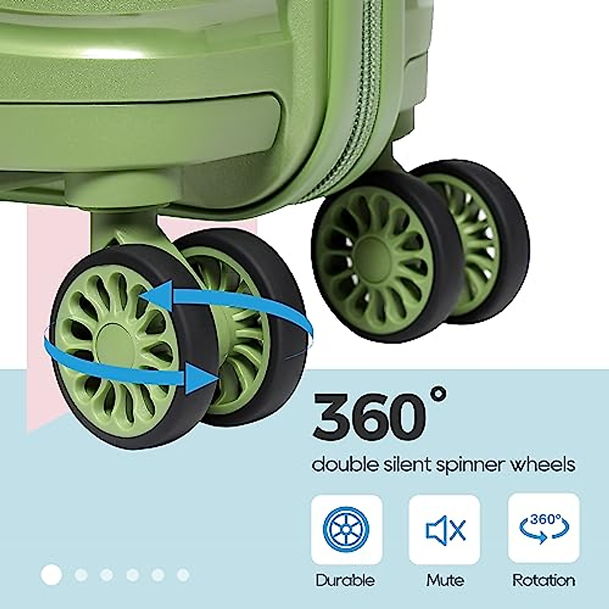 Melalenia Luggage Carry On Suitcase Sets, Expandable PP Hard Shell Suitcase with Spinner Wheels,Travel Luggage with TSA Locks 22x14x9 Airline Approved