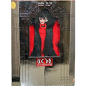 Barbie Cruella De Vil Ruthless in Red Great Villains 101 Dalmatian Doll