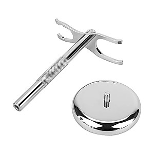 Linkidea Razor and Brush Stand Holder, Deluxe Men's Stainless Steel Shaving Brush Hanger Base, Shaver Kit Organizer for Bathroom Shower (Silver)