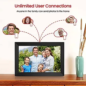 Frameo 10.1 Inch WiFi Digital Picture Frame, 1280x800 HD IPS Touch Screen Photo Frame Electronic, 32GB Memory, Auto-Rotate, Wall Mountable, Share Photos/Videos via Frameo App from Anywhere 2 Pack