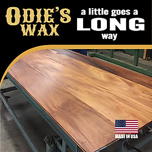 ODIE'S Wax •Super Hard Wax for Wood •Works with Odie's Oil •Odie's Super Duper Oil and Odie's Wood Butter for Extra Lustrous Sheen •Protection and Durability •9 Ounce Glass Jar