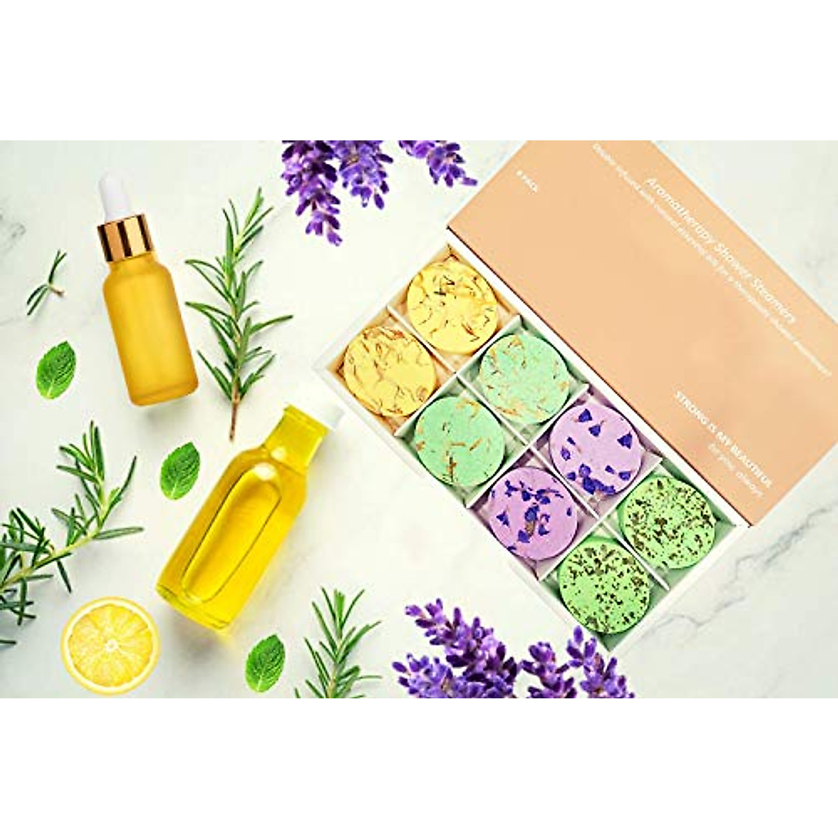 Aromatherapy Shower Steamers; Double Infused with Organic Essential Oils; Spring Gift; Hostess Gift; Thank You Gift; Mother's Day Gift