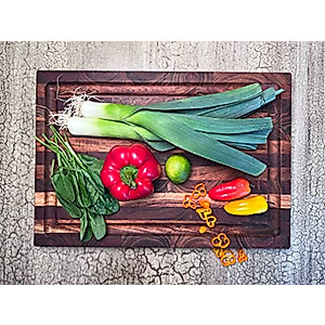 Mountain Woods EGA19 Acacia Hardwood End Grain Cutting Board with Juice Groove, 19”X13”x1.5”