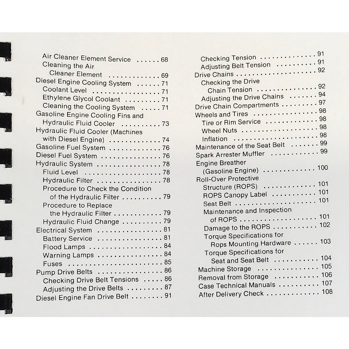 J I Case 1818 Uni-Loader Skid Steer Operators Owners Manual 9-11440 Controls