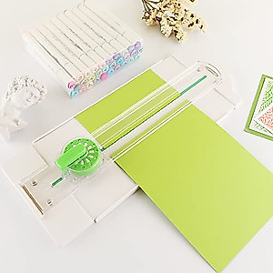 12-Shapes in 1 Craft Paper Edge Cutter,Paper Dial Trimmer Dial Trimmer With Measurements Paper Cutter Machine for Scrapbooking Decorative Wave Edges Cutting Tool Zig Zag Cutting Tool for Photo Card