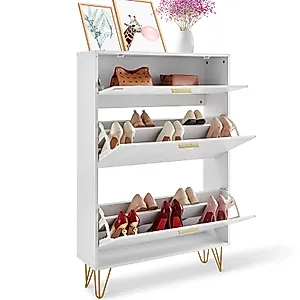 VEVOR Shoe Storage Cabinet for Entryway, 31.5" D x 9.4" W x 47.3" H, Wood