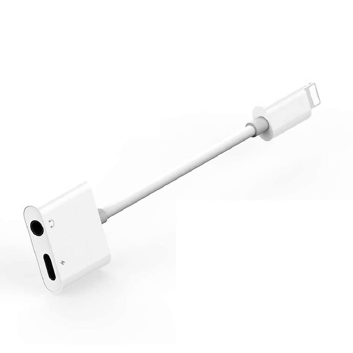 Lightning 2-in-1 iPhone Audio Adapter, 3.5mm Headphone and Lightning Charger Adapter for 8/8 Plus iPhone 7/7 Plus 10 iPad iPod Earphone Adapter Aux Audio Supports iOS 11, Great with Car and Home Audio