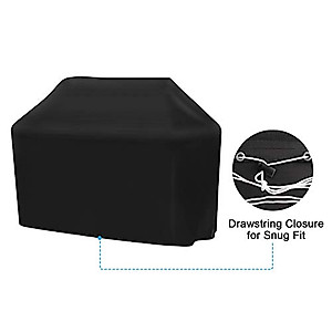 iCOVER 55 Inch Grill Cover, Waterproof Patio Outdoor BBQ Gas Grill Cover Barbecue Smoker Cover for Weber Char-Broil Brinkmann Holland JennAir and More