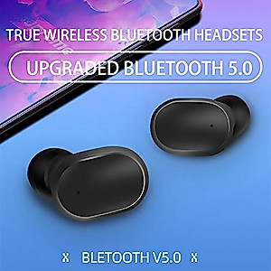 Wireless Bluetooth 5.0 Earbuds,A6X TWS Mini Stereo Earphones with Charging Box Lightweight Headset Noise Cancelling Headphones Deep Bass for Sports White One Size