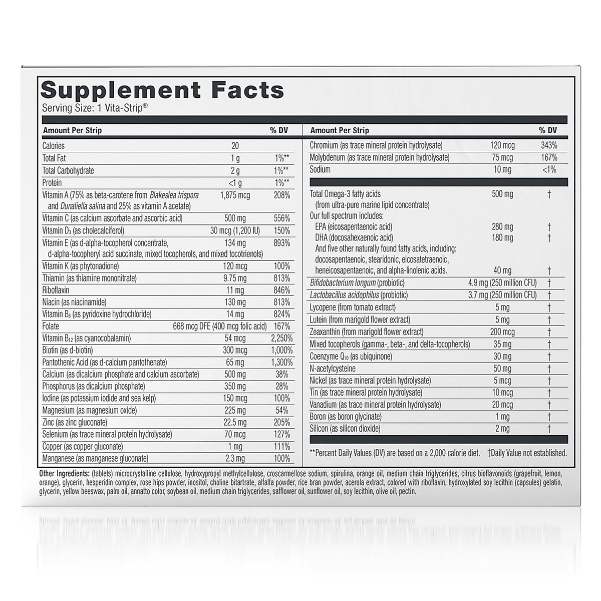 Shaklee - Vitalizer™ Gold: Advanced Nutrition for Adults Over 50 - Vitamins, Minerals, Phytonutrients, Omega-3s, Probiotics & More - Feel Healthier Every Day - 30 Vita-Strips®