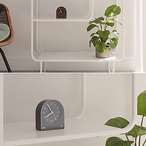Braun Classic Analogue Alarm Clock with Snooze and Continuous Backlight, Quiet Quartz Movement, Crescendo Beep Alarm in White, Model BC22W.