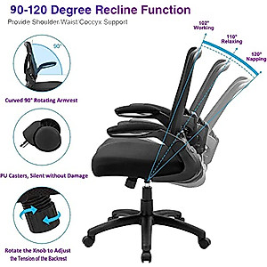 Office Chair Clearance, Ergonomic Desk Chair with Adjustable Height, Lumbar Support, High Back Mesh Computer Chair with Flip up Armrests, Task Chairs for Home Office - 300lb Executive Chair