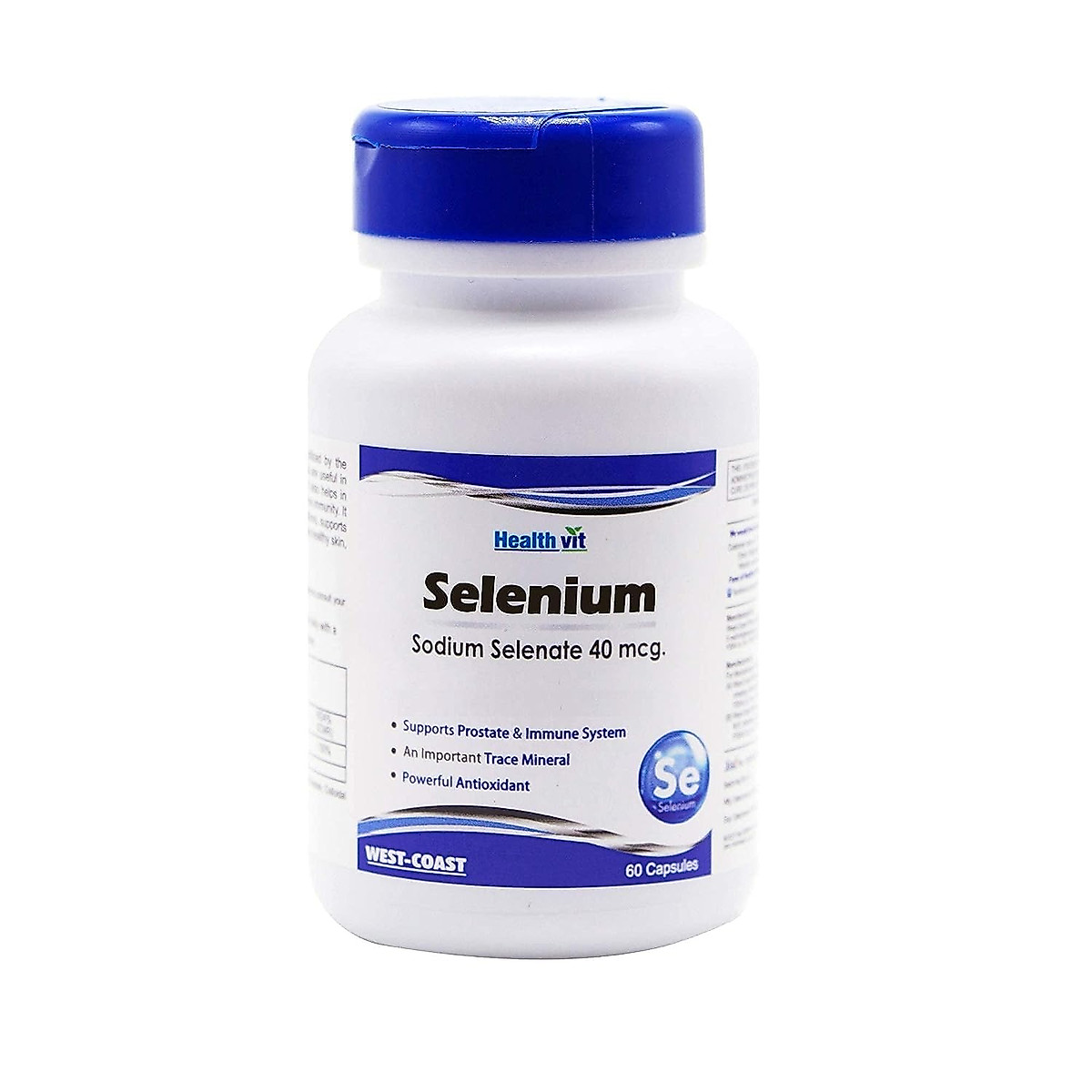 SS Selenium 40mcg - Important Trace Mineral | Powder Antioxidant | Immune System Booster |Promote Heart Health | Promotes Cardiovascular System | Vegan & Non-GMO | 60 Capsules