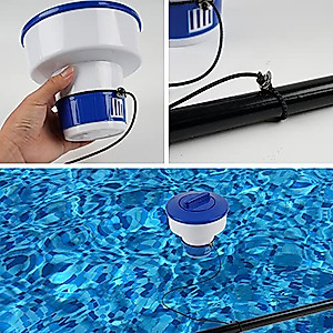 6 Pieces Pool Chlorine Floater Leash, Tether Floating Chlorine Dispenser to Pool Vacuum Hose Used to Protect Pool Chlorine Float from Collision Damage