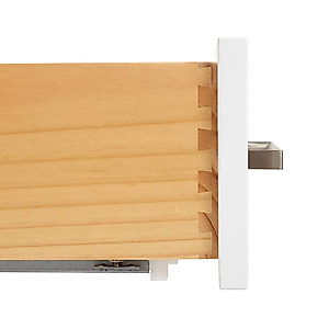 ARIEL 48" White Bathroom Vanity Base Cabinet, Single Sink Configuration, 2 Soft Closing Doors, 9 Full Extension Dovetail Drawers, Brushed Nickel