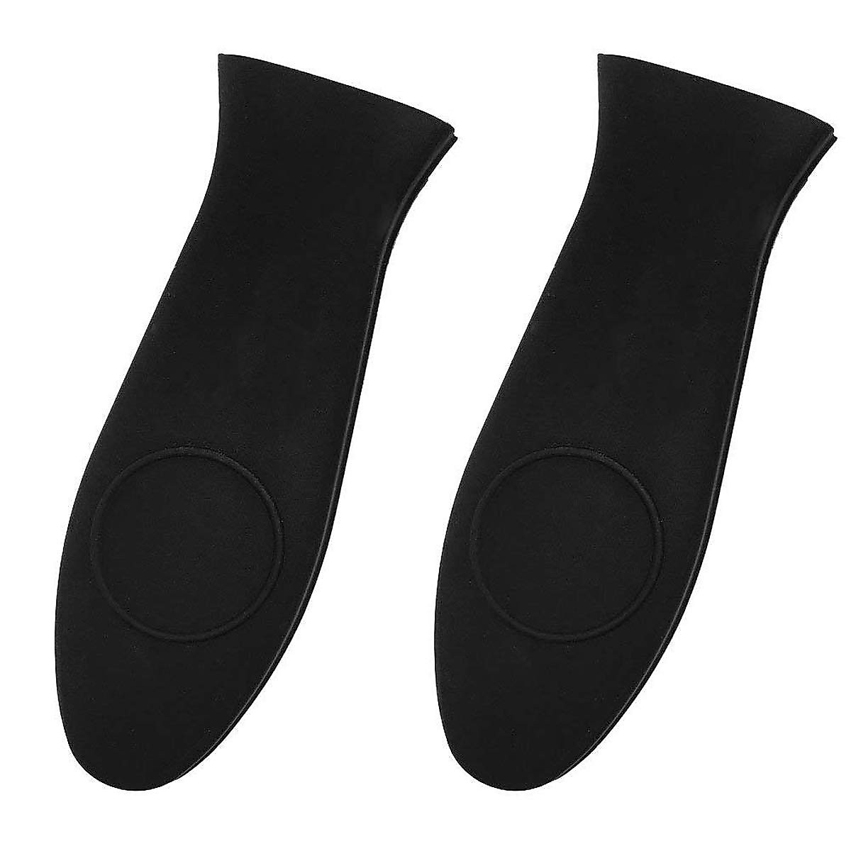 Yuyeran Silicone Hot Handle Holder Non-Slip Pot Iron Grip Sleeve Cover for Kitchen Home (Black)