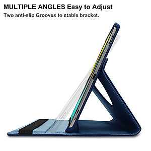 Case for Samsung Galaxy Tab A 7.0 inch 2016 Tablet (SM-T280 SM-T285),360 Degree Rotating Stand Case Full Protective Cover,with Stylus Pen,Screen Film (Deep Blue)