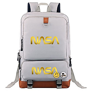 Gengx Unisex Student Canvas Bookbag NASA Novelty Daypack-Durable Travel Bagpack Lightweight Rucksack for Teen