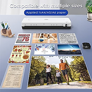 MAXDONE Thermal Laminating Pouches, Laminating Sheets, 3Mil A4, A5, A6 for Laminator 100 Pack