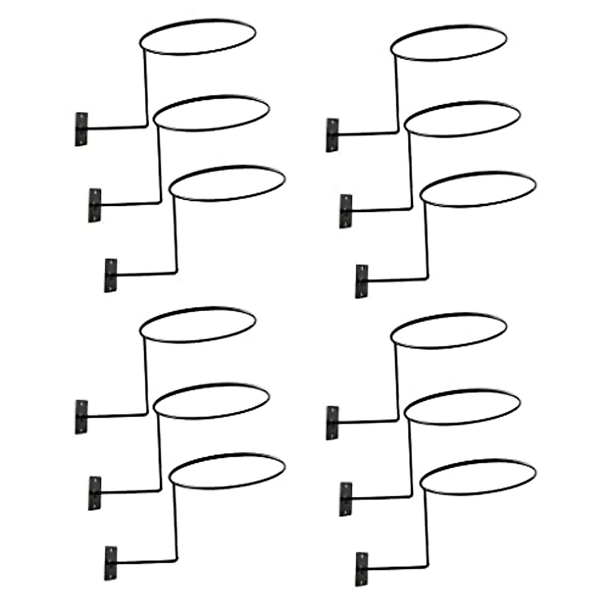 freneci 12 Pack Helmet Stand, Helmet Rack, Helmet Holder Wall Mounted Hook, Wall-Mounted Helmet Holder Hanger Hook for Coats, Wigs, Balls, Scarves, Cap