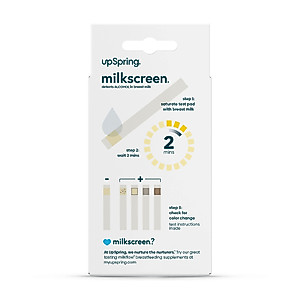 Upspring Milkscreen Test Strips to Detect Alcohol in Breast Milk - at-Home Test for Breastfeeding Moms, Simple Breast Milk Alcohol Dip Test with Accurate Results in 2 Minutes, 20 Test Strips