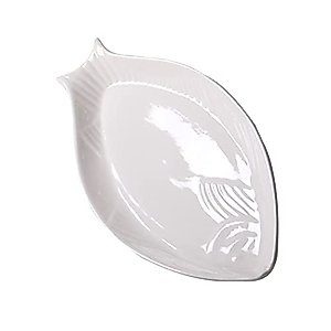 Cabilock 1pc Restaurant Meat Hotel Household Salad Dishes Pizza Platters, Supplies Sushi, Display Server Platters Food Cocktail Dish Shape Ceramics Fish, Serving Arge Birthday Trays Coffee