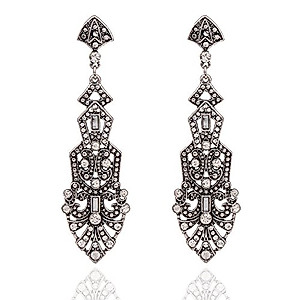 DRESHOW 1920s Great Gatsby Accessories for Women Flapper Headpiece Headband Gloves Costume Harlem Nights Accessories Set