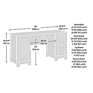 Sauder Garden Villa Desk, Orchard Oak Finish