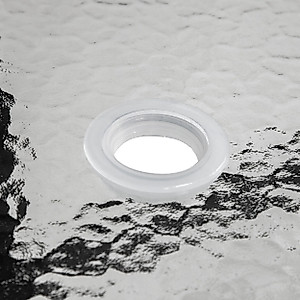 Greemotion USA Winger Modern 59"x35" Patio Dining Table, Rectangular, Umbrella Compatible, Steel Frame & Water Wave Glass Top, Furniture for, Backyard, Poolside, Outdoor, Black