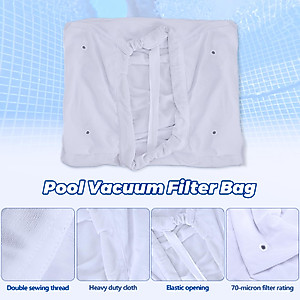 Alocs 99954305-R1 Filter Bag Replacement Compatible with Maytronics Dolphin Deluxe 4, Deluxe 5, DX6 Robotic Pool Cleaners Filter Fine Bag