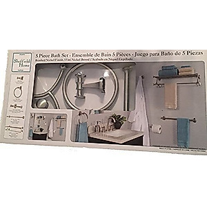 Sheffield Home 5 Piece Bath Set, Brushed Nickel Finish