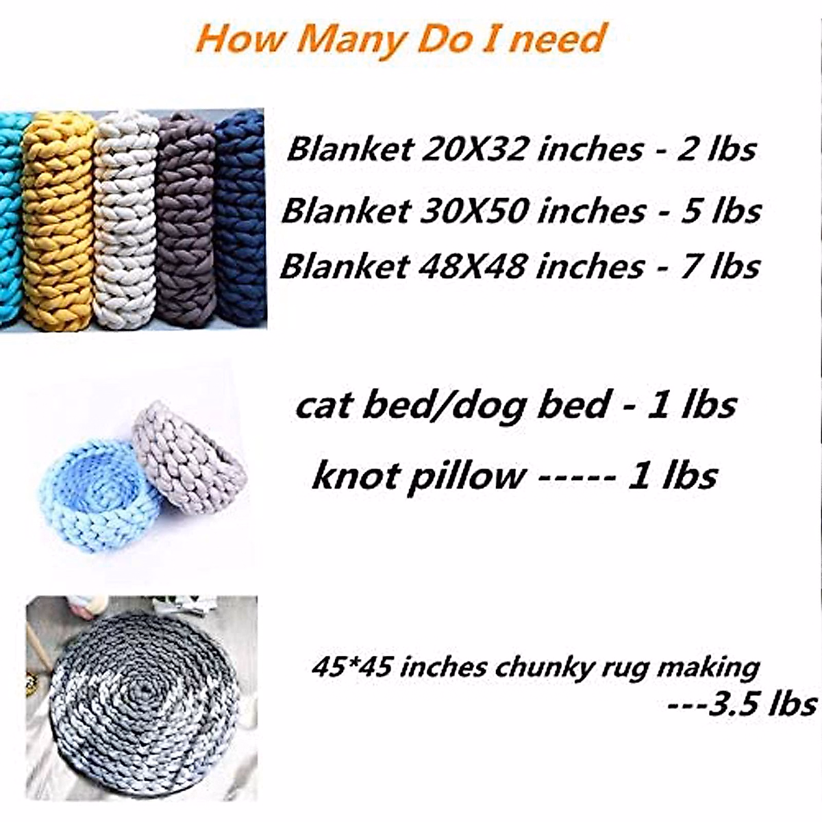 Casaphoria Chunky Yarn for Hand Knitting Blanket,Super Soft Giant Yarn for Arm Knitting,DIY Cotton Tube Yarn Blanket for Pet Bed,Arm Knit Yarn for Pillow,Bulky Yarn for Arm Knitting(Beige,3Lbs)