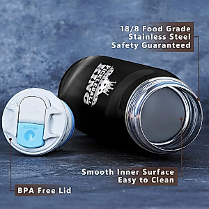 NAMRIST Pickleball King Bullet Tumbler 17 oz Stainless Steel Vacuum Insulated Sports Tumblers Double Wall Thermal Flask Travel Cup Gifts for Dad Husband Boyfriends Birthday