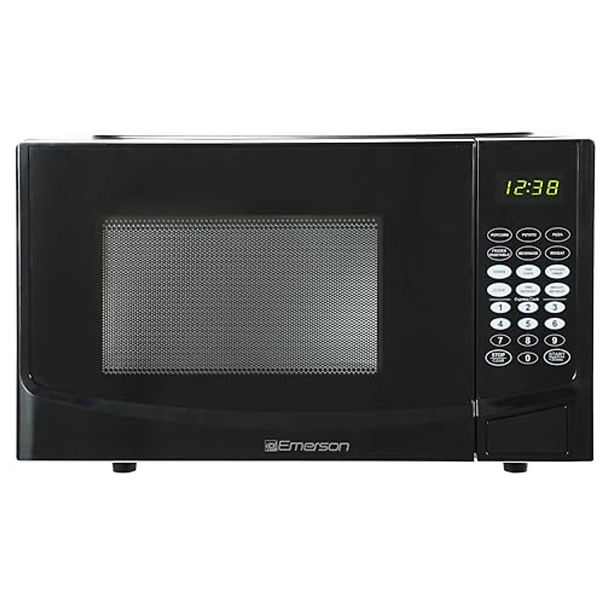 Emerson MW9255B Countertop Microwave Oven, 6 Pre-Programmed Settings, Removable Glass Turntable and Child Safety Lock, 0.9 Cu ft, 900W, Black