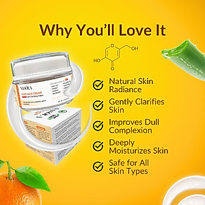 Nasola Kojic Acid Cream for Skin Clarifying, Complexion Revitalization, Radiance Boosting, Face & Body, Women & Men, Underarm & Armpit