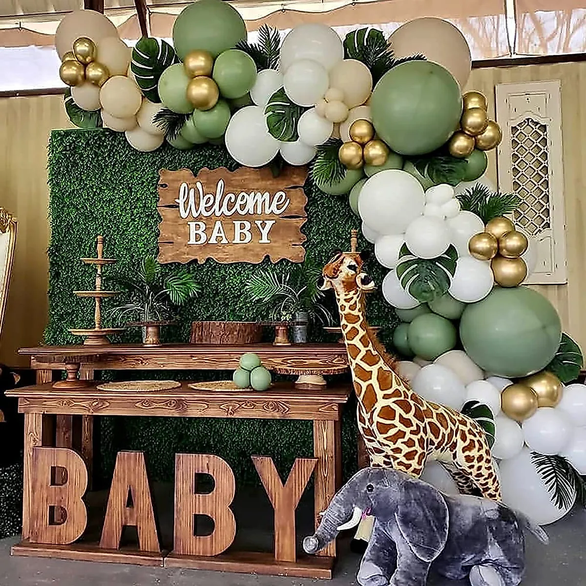 Sage Green Balloon Garland Kit Arch Oh Baby Shower Olive Matte Different Sizes Decor Happy Birthday Party Decorations