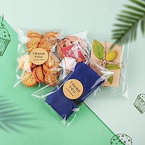 200ct Clear Plastic Bags Clear Resealable Cellophane Bags 5.5"x6.7"-1.4 mils Thick Self Sealing OPP Cello Bags for Bakery Cookies Bags Candle, Jewelry, Soap, Prints, Photos, Cards, Decorative Wrappers