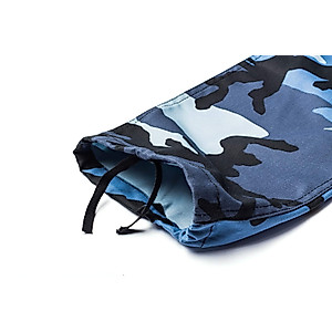 BACKBONE Mens Casual Street Fashion Camo Cargo Pants Army Combat Military BDU Pants Work Hunt Pants (Sky Blue Camo,Size 36)