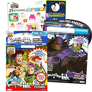 Disney Toy Story Lightyear Imagine Ink Coloring Book Set Kids, Toddlers - 2 Toy Story Mess-Free Activity Books with Stickers, and More (Toy Story Lightyear Party Favors)