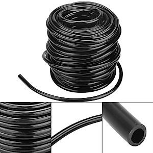 Garden Watering Tube, 4mm Drip Irrigation System Hose Blank Distribution Misting Tubing Main Line Automatic Water Pipe DIY Small Lawn Agriculture Hydroponics Flower Patio Emitters Bubbler Sprinkle 20M
