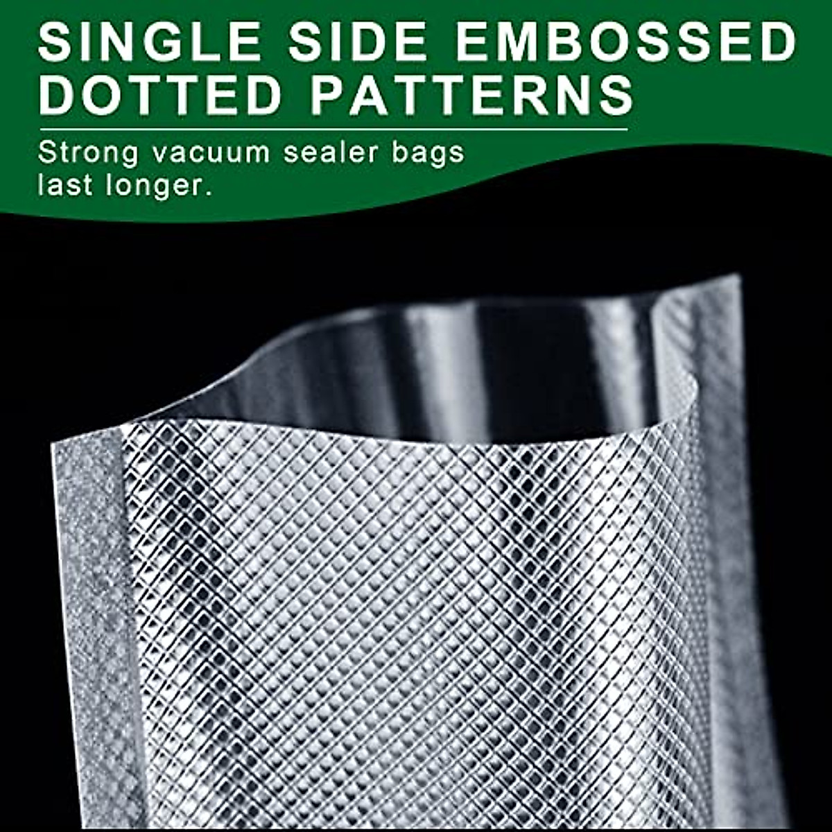 Vacuum Sealer Bags, 11" x 20'(2 Rolls) and 8" x 20'(3 Rolls) Food Sealer Saver Bags, Commercial Grade Bag Rolls, Freezer Bags for Vacuum Sealer